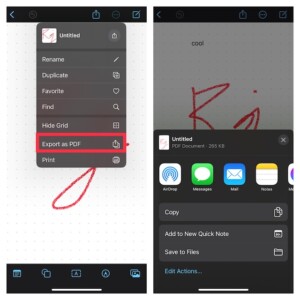 How to Export Freeform Projects into PDFs on iPhone in iOS 17 - GeekChamp