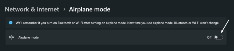 How to Fix Airplane Mode Not Working in Windows 11 - GeekChamp