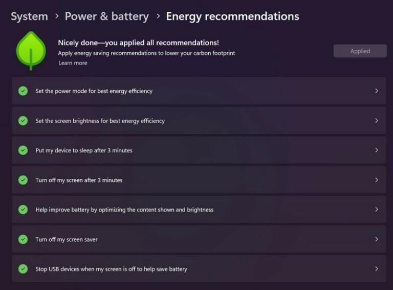 How to Apply All Energy Recommendations in Windows 11 - GeekChamp