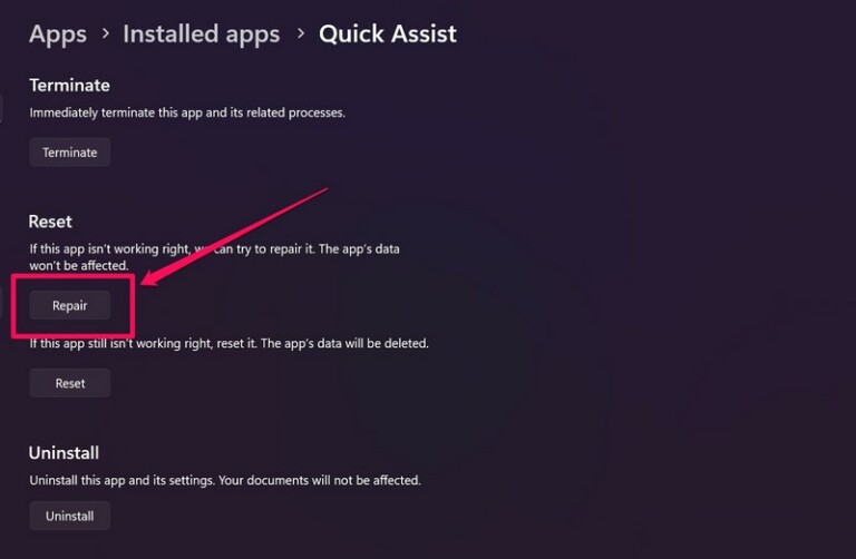 How to Fix Quick Assist Not Working in Windows 11 - GeekChamp