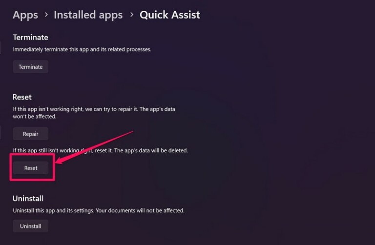 How to Fix Quick Assist Not Working in Windows 11 - GeekChamp