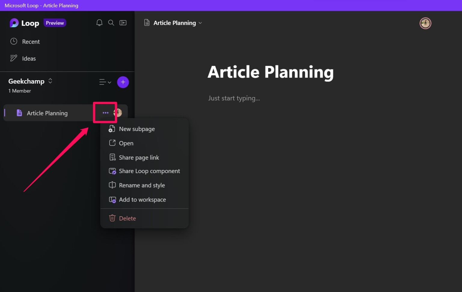 How to Use Microsoft Loop - GeekChamp