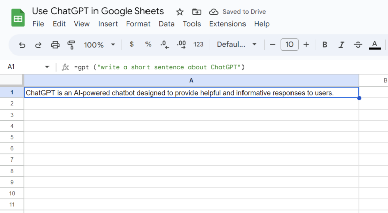How to Use ChatGPT in Google Sheets with GPT for Sheets and Docs - GeekChamp