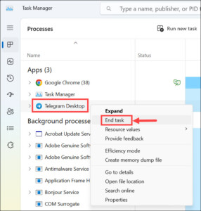How to Fix Telegram Not Working in Windows 11 - GeekChamp