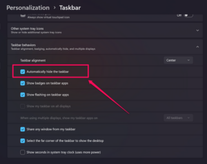 How to Hide Taskbar in Windows 11 - GeekChamp
