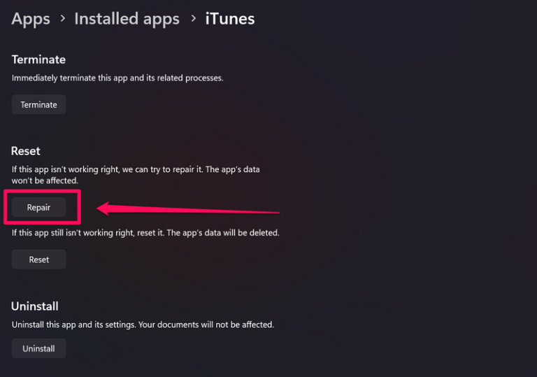 How to Fix iTunes Not Working in Windows 11 - GeekChamp