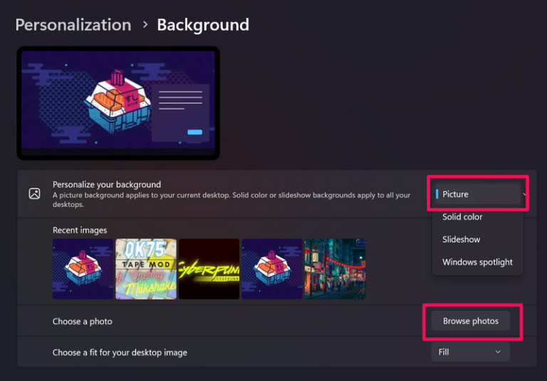 How to Change the Desktop Background in Windows 11 - GeekChamp