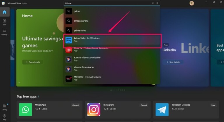 How to Install and Use Amazon Prime Video on Windows 11 - GeekChamp