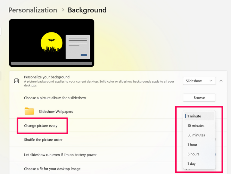 How to Change Wallpaper Automatically in Windows 11 - GeekChamp