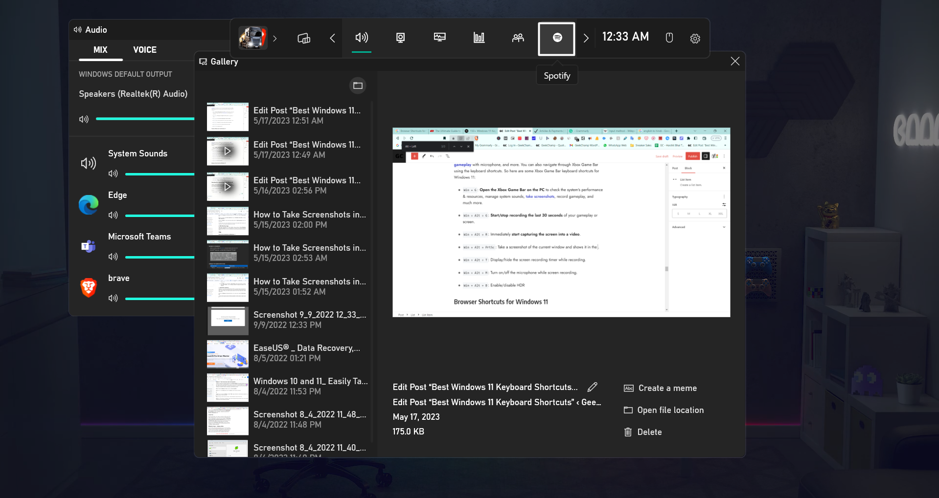 How to Fix Spotify Overlay Not Working in Windows 11 - GeekChamp