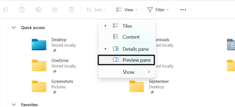 How to Fix Preview Pane Not Working in Windows 11 - GeekChamp