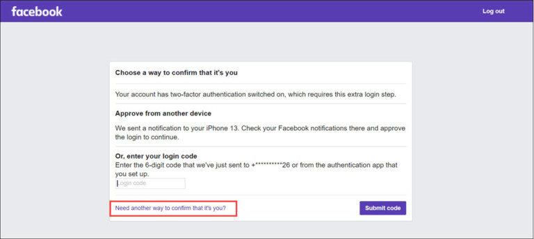 How to Log Into Facebook If You Lost Access to Code Generator - GeekChamp