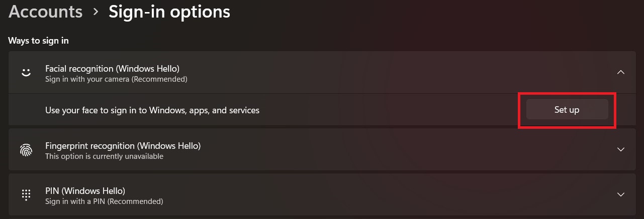 How to Setup Windows Hello in Windows 11 - GeekChamp