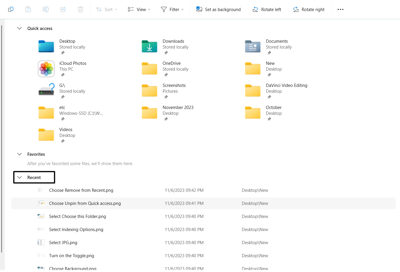 How to Enable and Use Quick Access in Windows 11 - GeekChamp