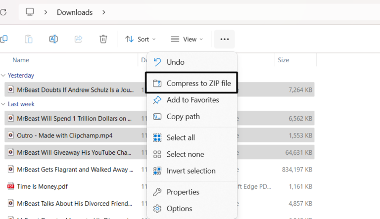 How to Zip or Unzip Files in Windows 11 - GeekChamp