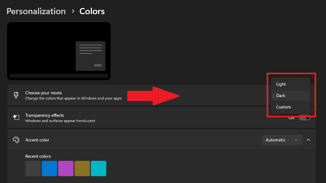 How to Enable Dark Mode in Windows 11 - GeekChamp