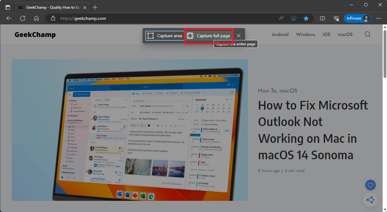 How to Take Scrolling Screenshots in Windows 11 - GeekChamp
