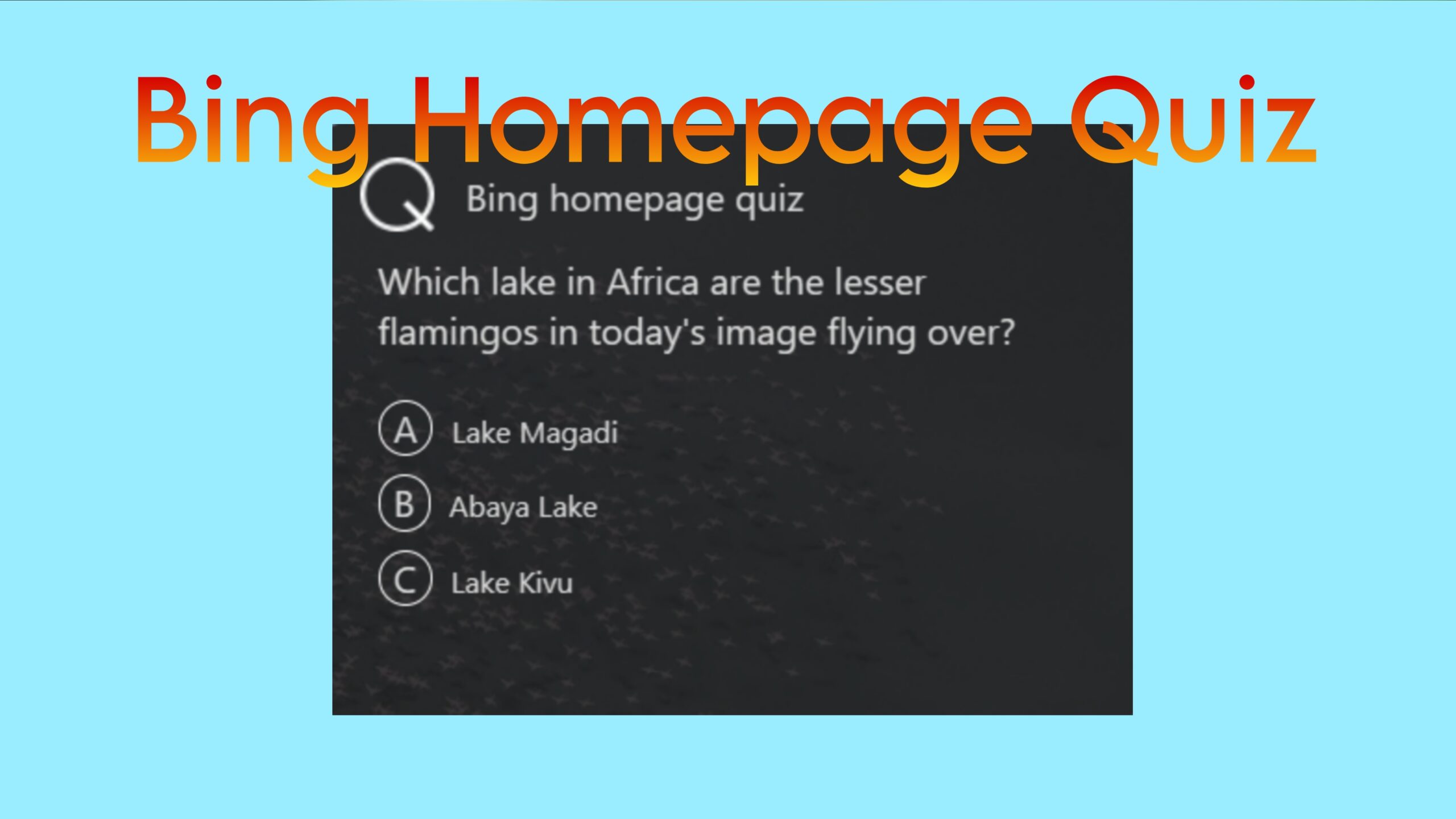 How to Play Bing Homepage Quiz 2025 - GeekChamp
