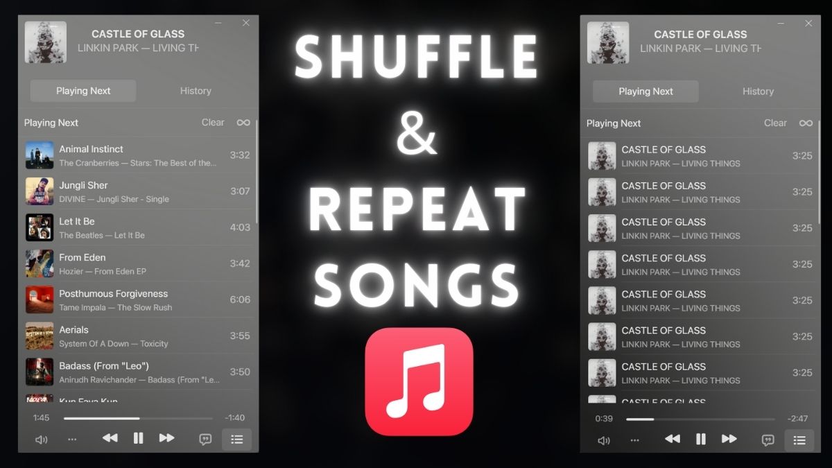 How to Shuffle and Repeat Songs in the Apple Music App on Windows 11 - GeekChamp
