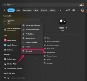 How to Fix Apple TV App Not Working on Windows 11 - GeekChamp