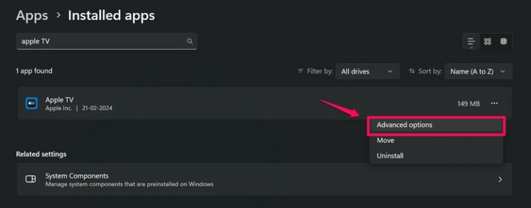 How to Fix Apple TV App Not Working on Windows 11 - GeekChamp