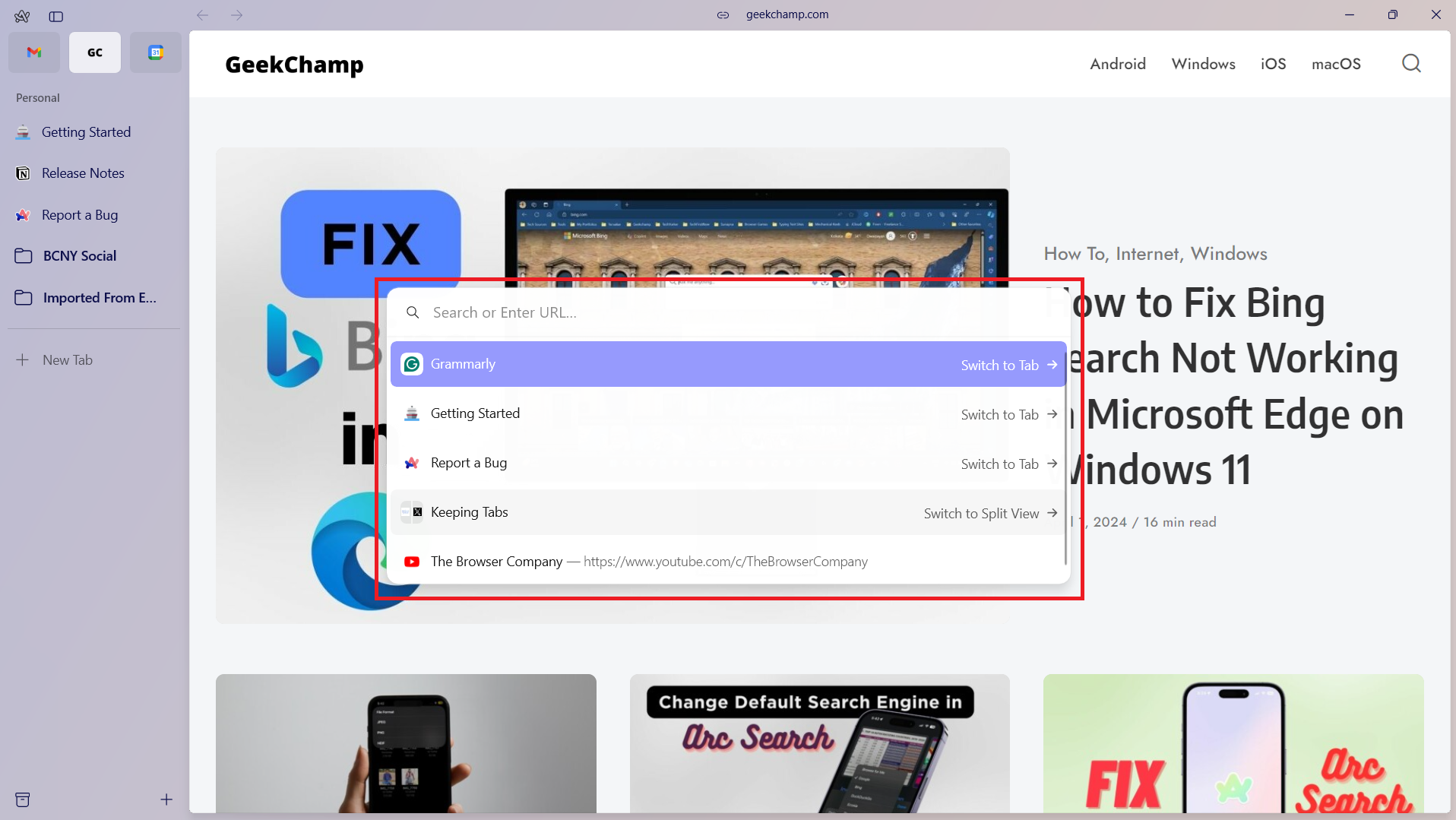 How to Install and Use Arc Browser on Windows 11 - GeekChamp