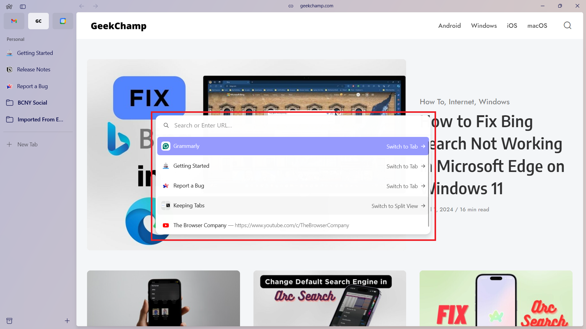 How to Install and Use Arc Browser on Windows 11 - GeekChamp