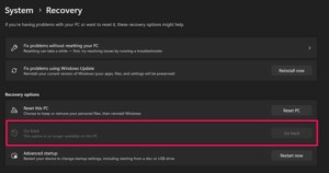 How to Fix Go Back to Windows 10 Button Not Working on Windows 11 ...