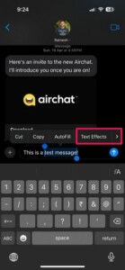 How to Add Text Effects in Messages App on iPhone in iOS 18 - GeekChamp