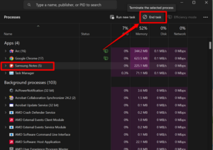 How to Fix Samsung Notes Not Working on Windows 11 - GeekChamp
