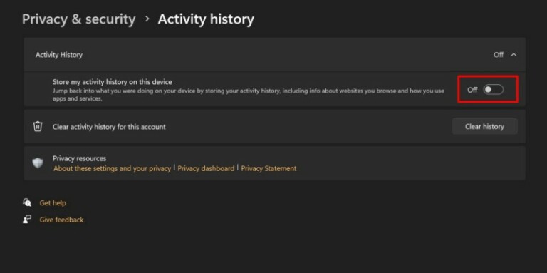 How to View Activity History on Windows 11 - GeekChamp