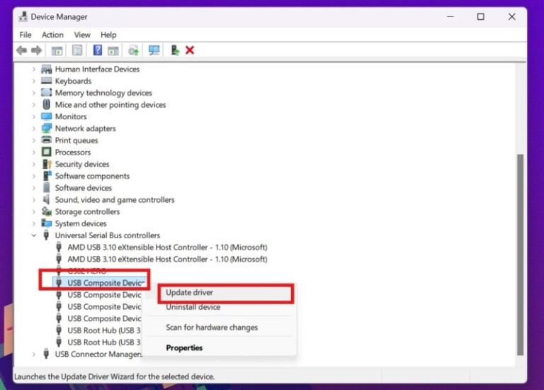 How to Fix USB Composite Device Driver Error on Windows 11 - GeekChamp How to Fix USB Composite Device Driver Error on Windows 11 - GeekChamp