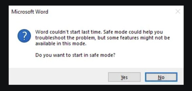 How to Fix "Excel, Word or PowerPoint couldn’t start last time, do you want to start in safe ...