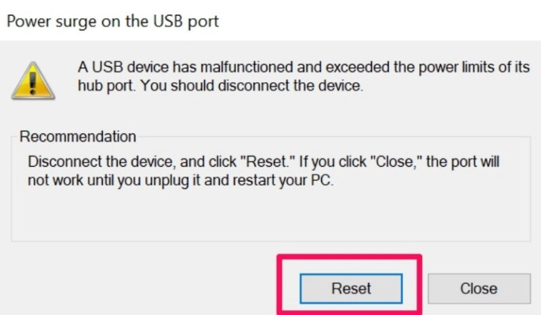 How to Fix Power Surge On The USB Port Error on Windows 11 - GeekChamp